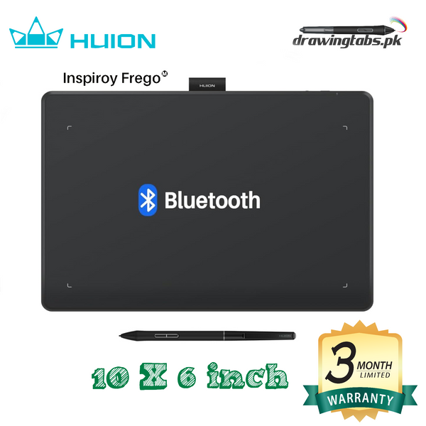 HUION Inspiroy Frego Medium Wireless Drawing Tablet, 10 x 6.25 inch Bl ...